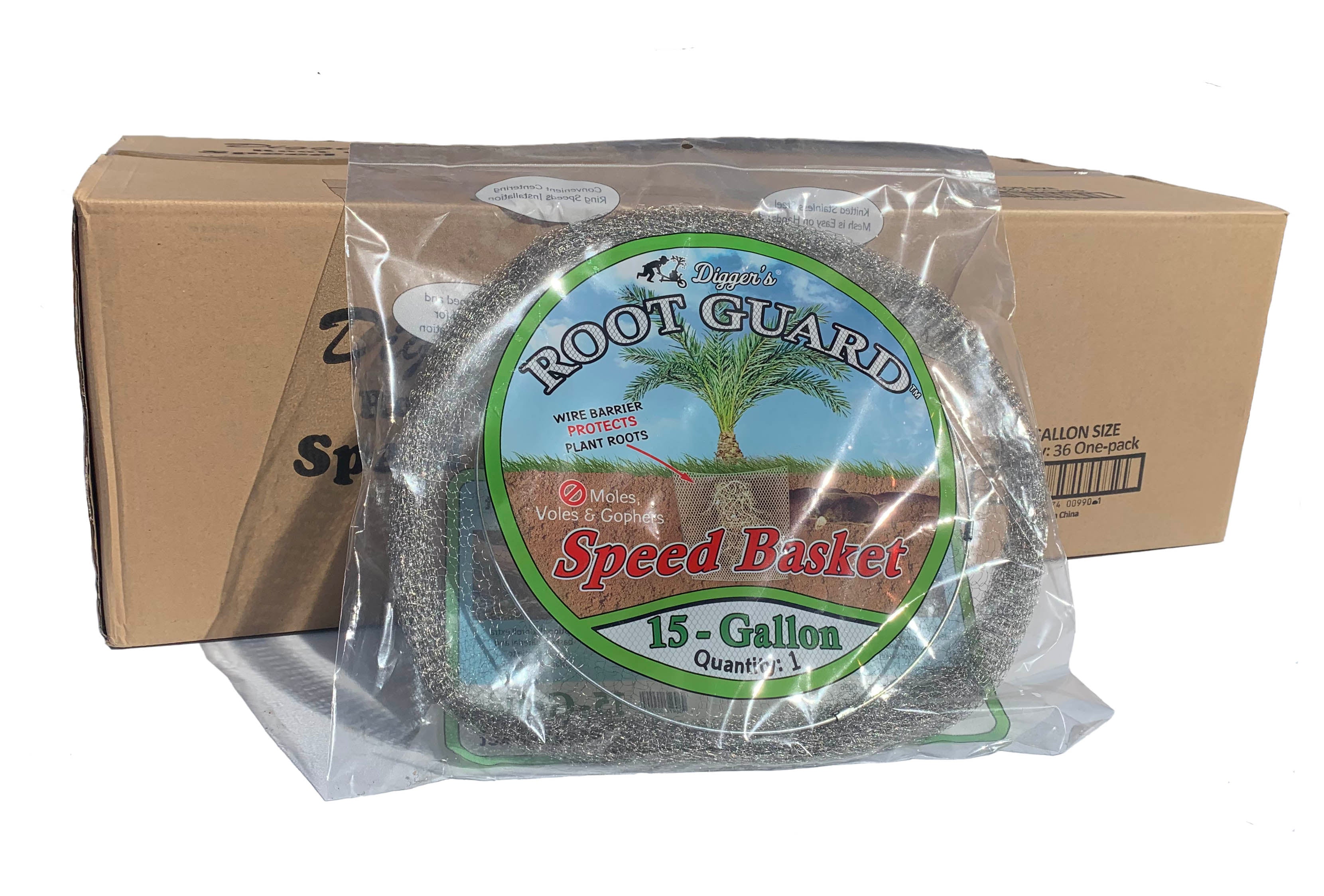 BULK RootGuardTM 15-Gallon Speed Baskets, Gopher Wire Baskets 36 Packs