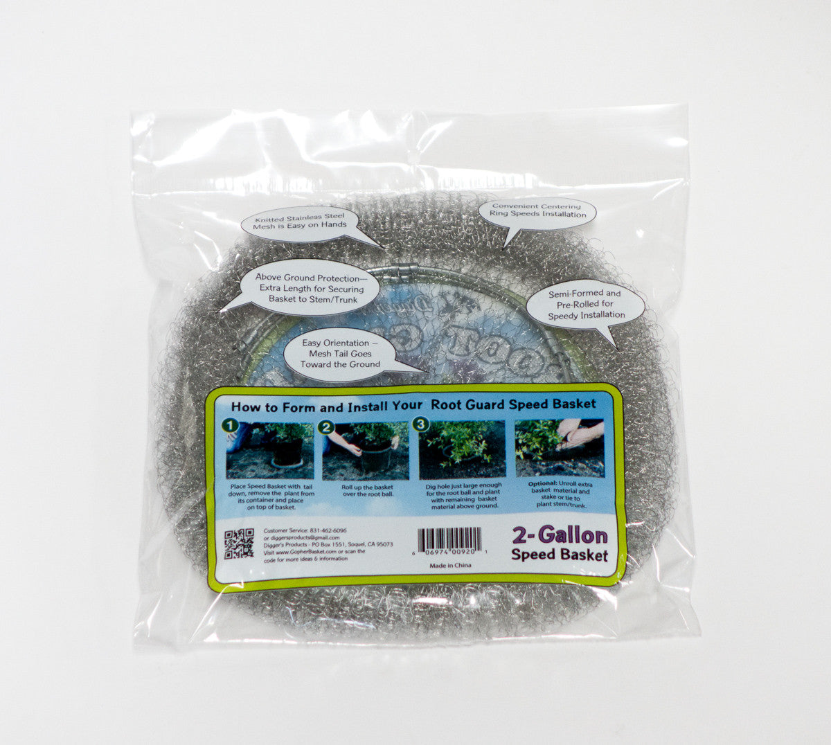 2-Gallon Digger's RootGuardTM Speed Baskets, Gopher Wire Baskets, 2 Pa