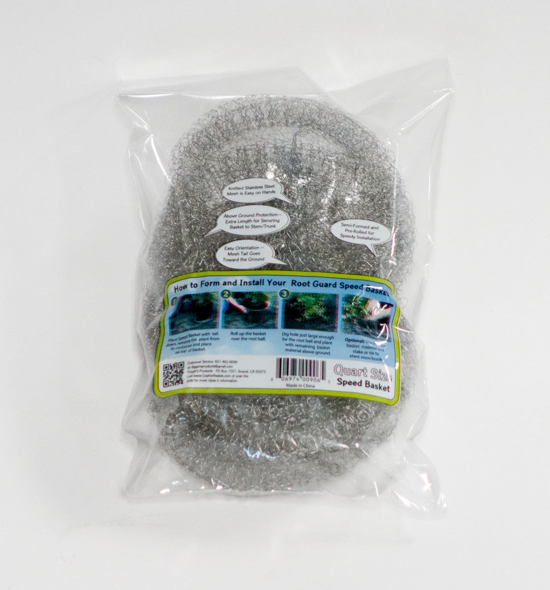 1-Quart Digger's RootGuardTM Speed Baskets, Gopher Wire Baskets, 6 Pac